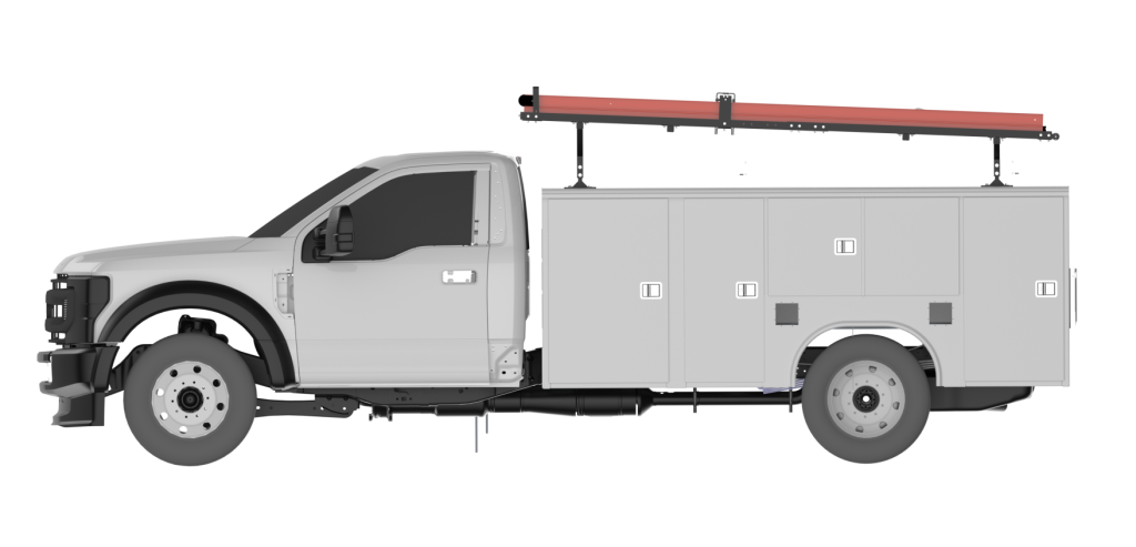 Locking Ladder Rack, Sloped – Open Service Body, 10 & 11 ft - Masterack