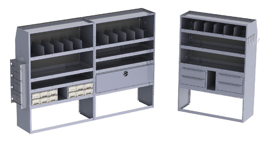 Electrician Cargo Van Shelving Package – Medium and High Roof Vans ...